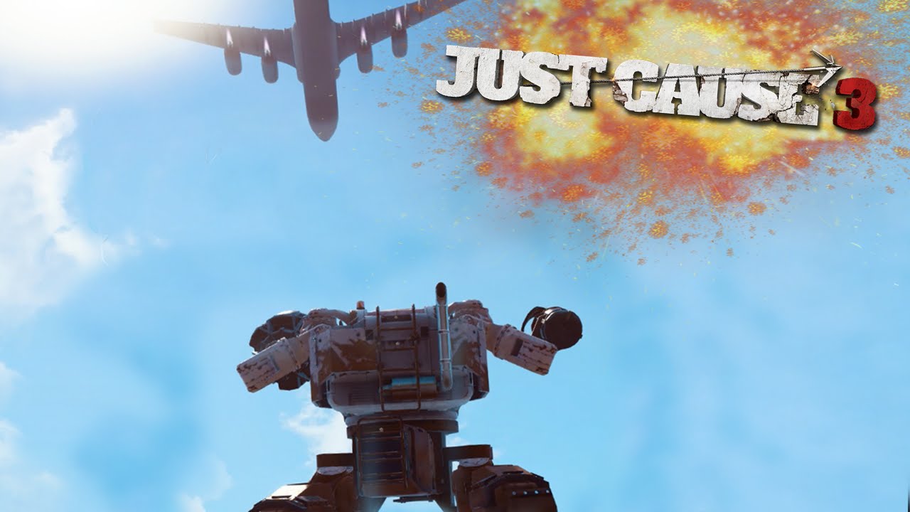 MECH FROM A PLANE STUNT in Just Cause 3! - YouTube