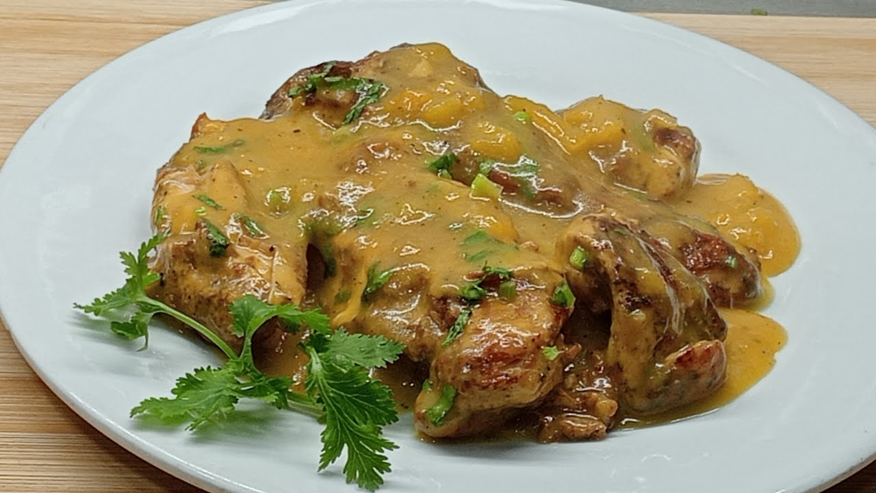 POLLO 🐓 _EN SALSA DE MANGO🥭_ DELICIOSA Y FACIL DE HACER - YouTube