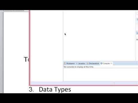VIDEO1; EClipse IDE, Hello World and Java Program Basics Basic - YouTube