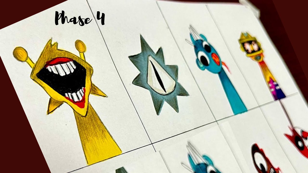 Drawing Sprunki Vs Pahse 4 : Horror Version | From Sprunki incredibox ...