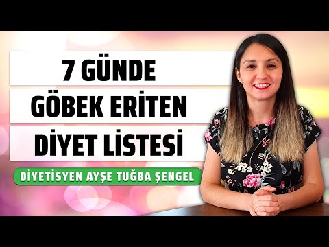 7 GÜNDE GÖBEK ERİTME DİYETİ - Günlük Diyet Listesi ile - Diyetisyen Ayşe Tuğba Şengel