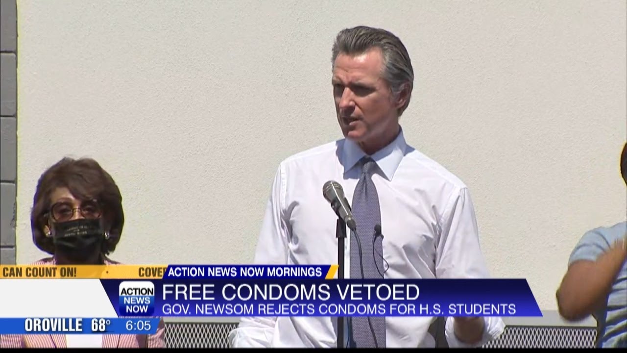 California governor vetoes bill to make free condoms available for high ...