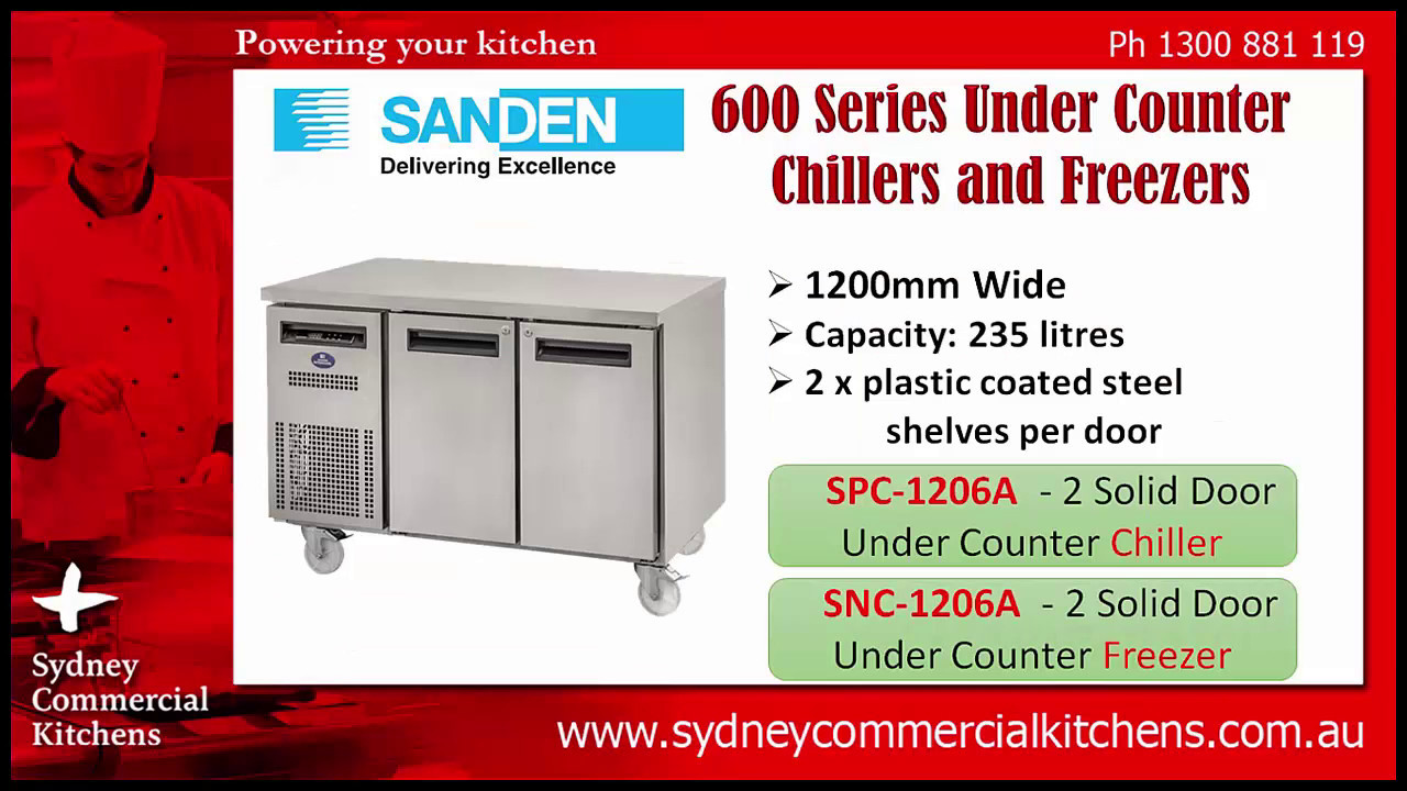 Sanden 600 Series Under Counter Chillers and Freezers - YouTube