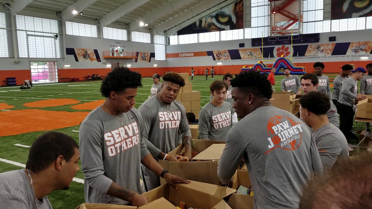 Clemson Football Community service day - YouTube
