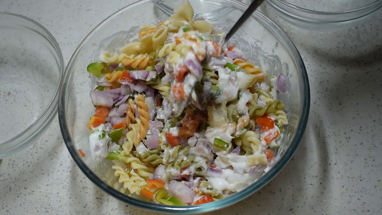 PASTA SALAD/ COLD PASTA/ HOW TO MAKE PASTA SALAD AT HOME/ MAYO PASTA ...