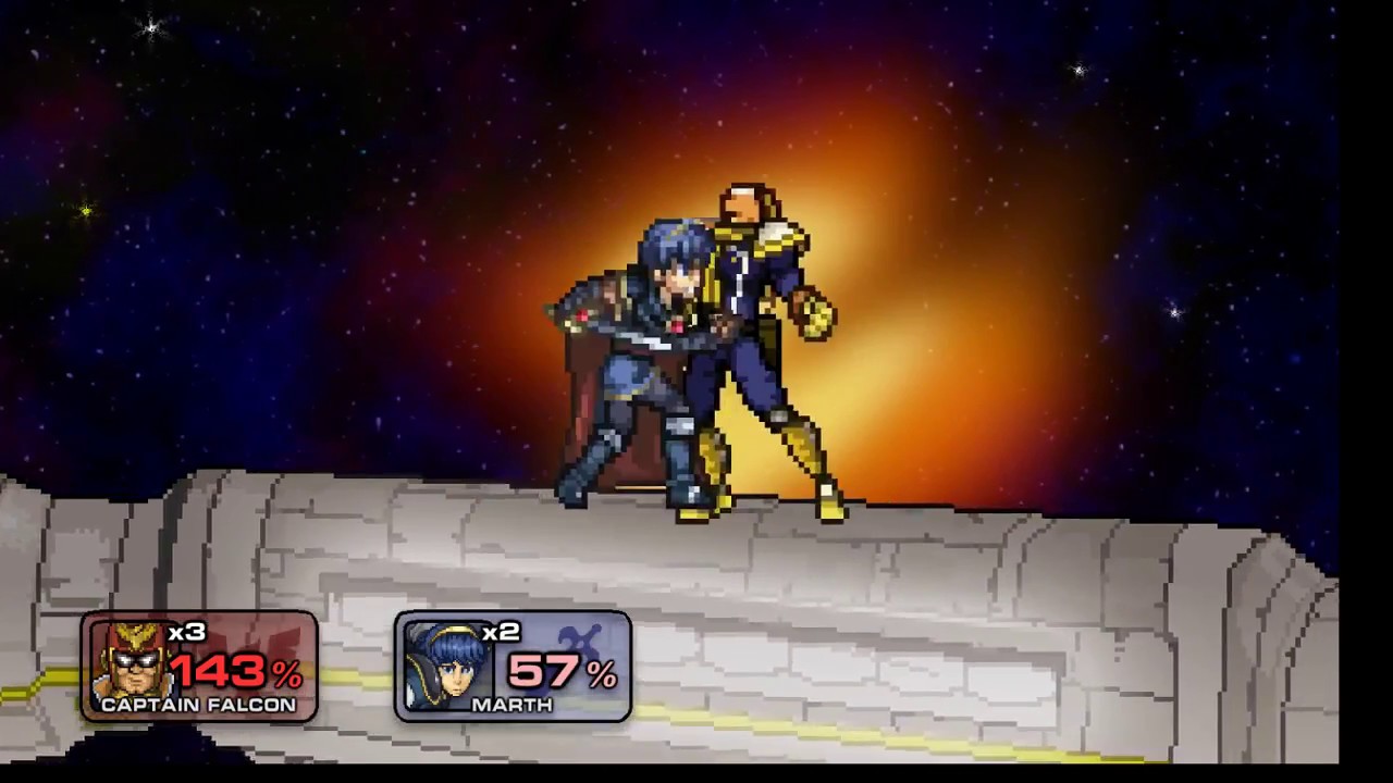 SSF2 | Captain Falcon VS Marth - YouTube