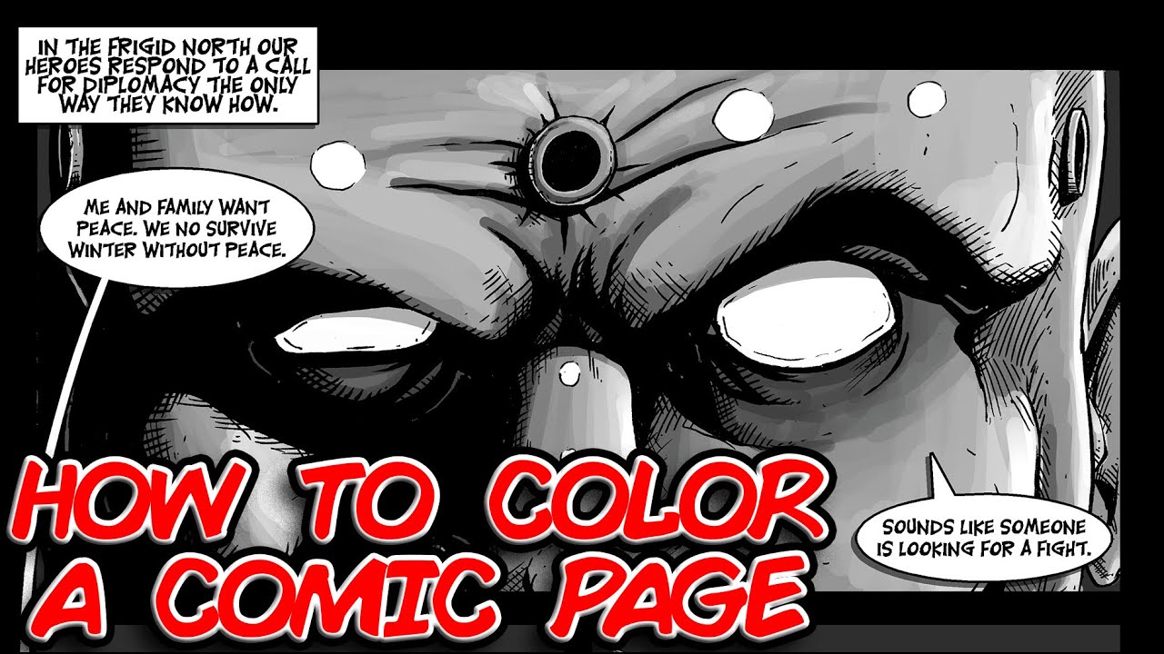 How to color a comic book (Greyscale) - YouTube