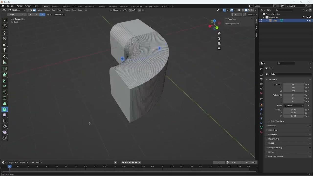 Create an arch in Blender using extrude spin - YouTube