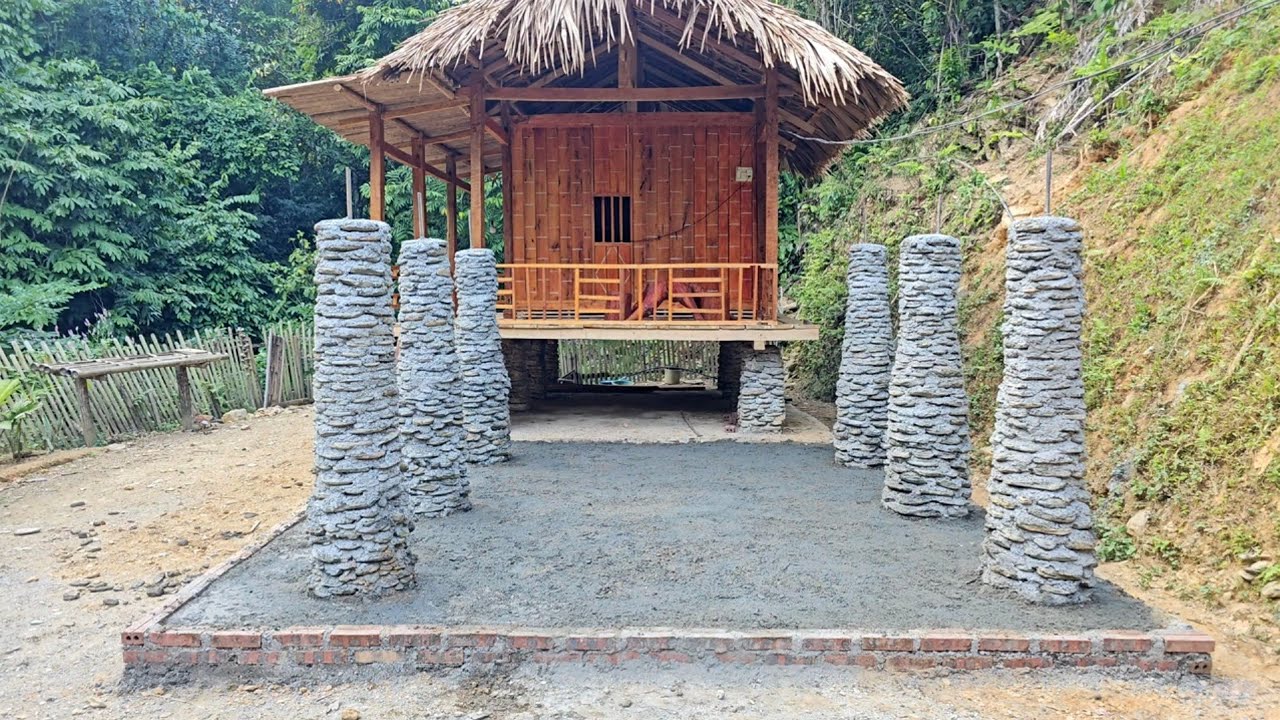 How to design and build a new house foundation with stone and cement ...