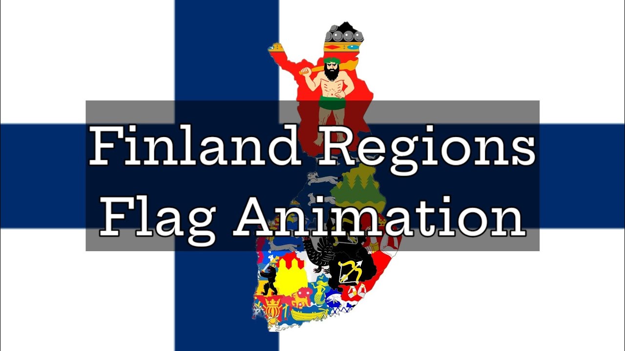 Finland Regions Flag Animation - YouTube