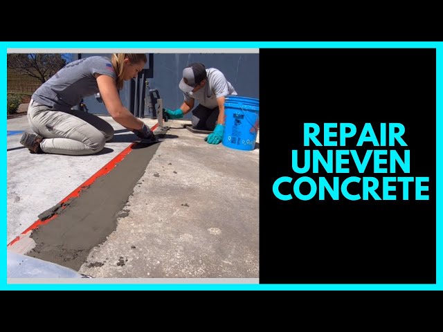 Uneven Cement Block Walkway