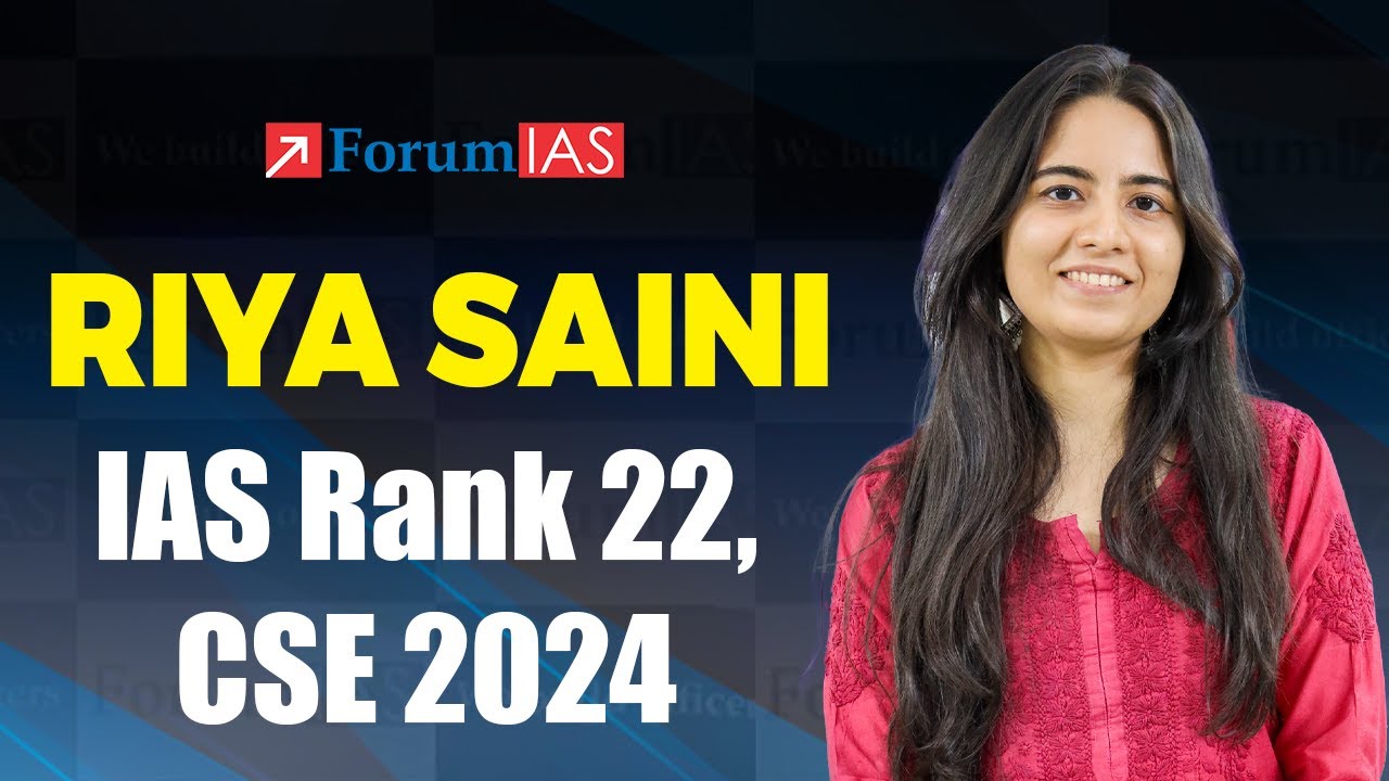 IAS Rank 22 Riya Saini at Forum Learning centre #upsc #upscexam #upsc2024 - YouTube