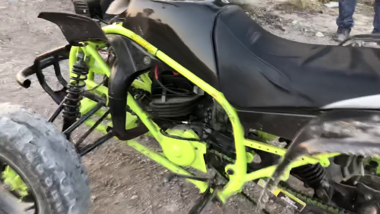 Custom yamaha blaster custom exhaust - YouTube