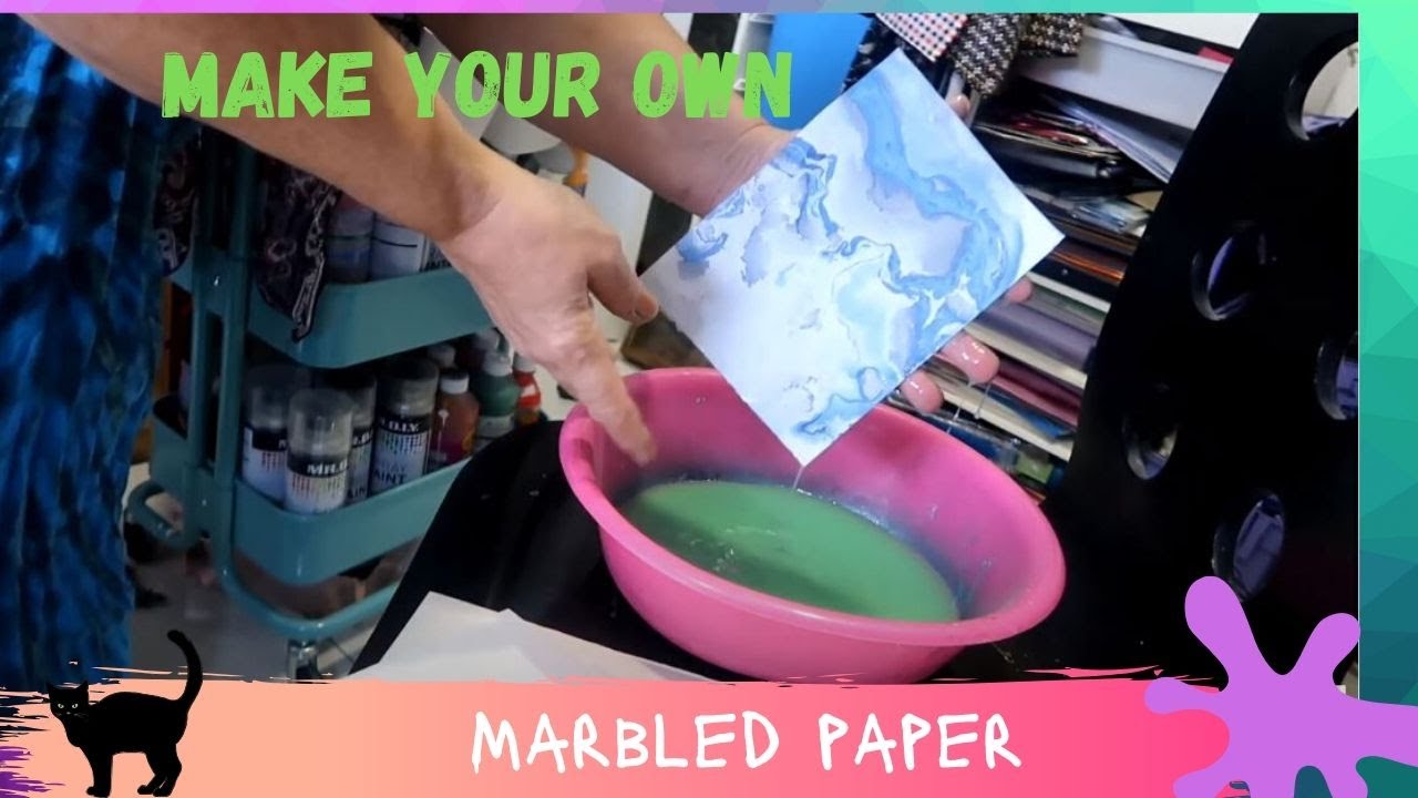 Crafts - Homemade Marbled Paper - YouTube