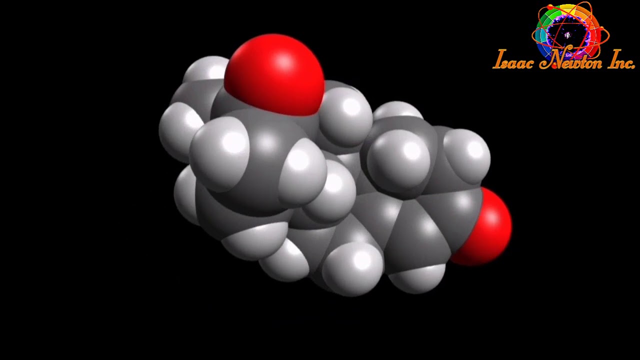 Androstenediona Molécula en 3D - Esteroides - YouTube