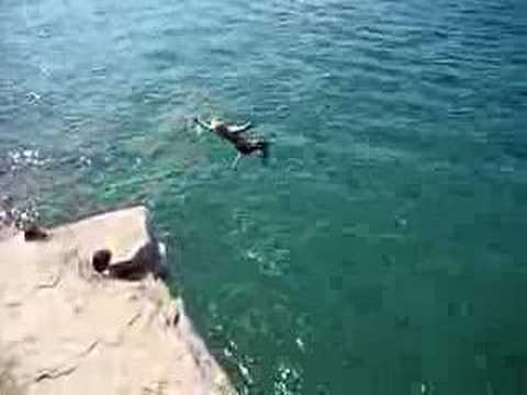 Heber Springs - Cliff diving - half gainer - YouTube