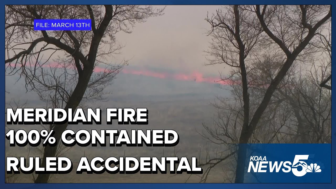 Meridian Fire burning east of Colorado Springs 100% contained, ruled ...