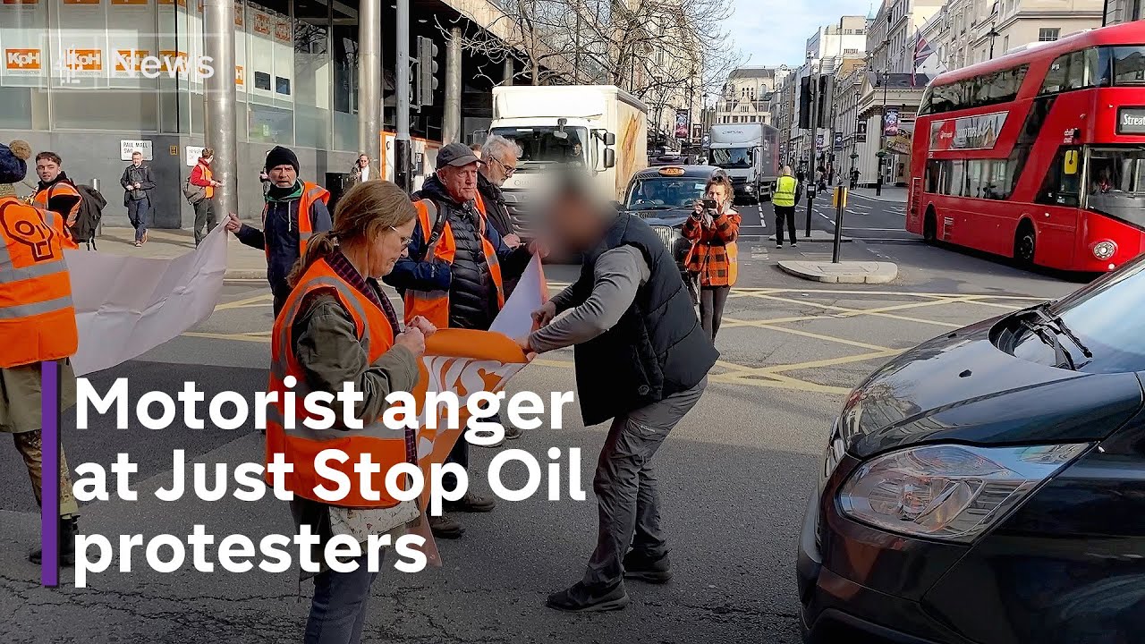 Just Stop Oil climate protests disrupt London with roadblocks - YouTube