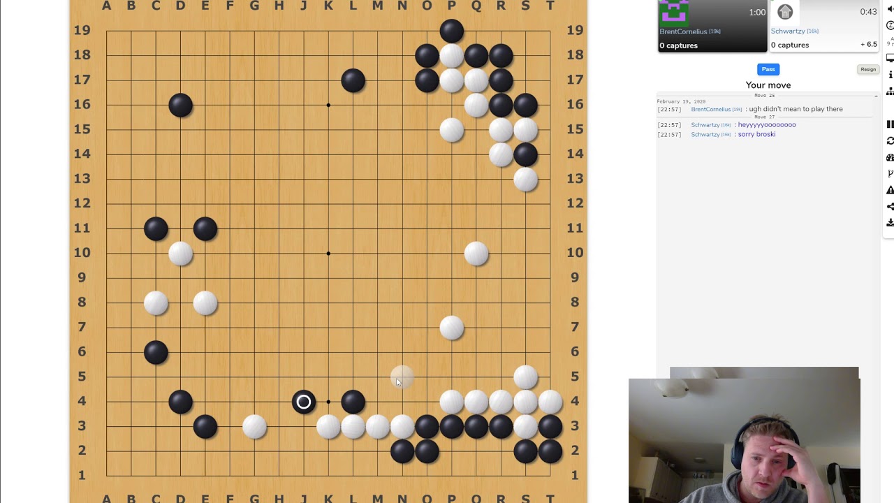 OGS Online Go Match: 14k vs 19k (Opponent Runs Away!?) - YouTube