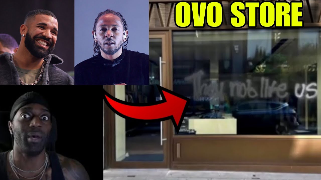Is Drake Trying To Setup Kendrick Lamar? Drake's OVO Store Vandalized ...