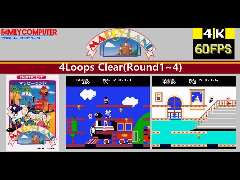 [FC] Mappy-Land マッピーランド 4Loops Clear(Round1~4) - YouTube