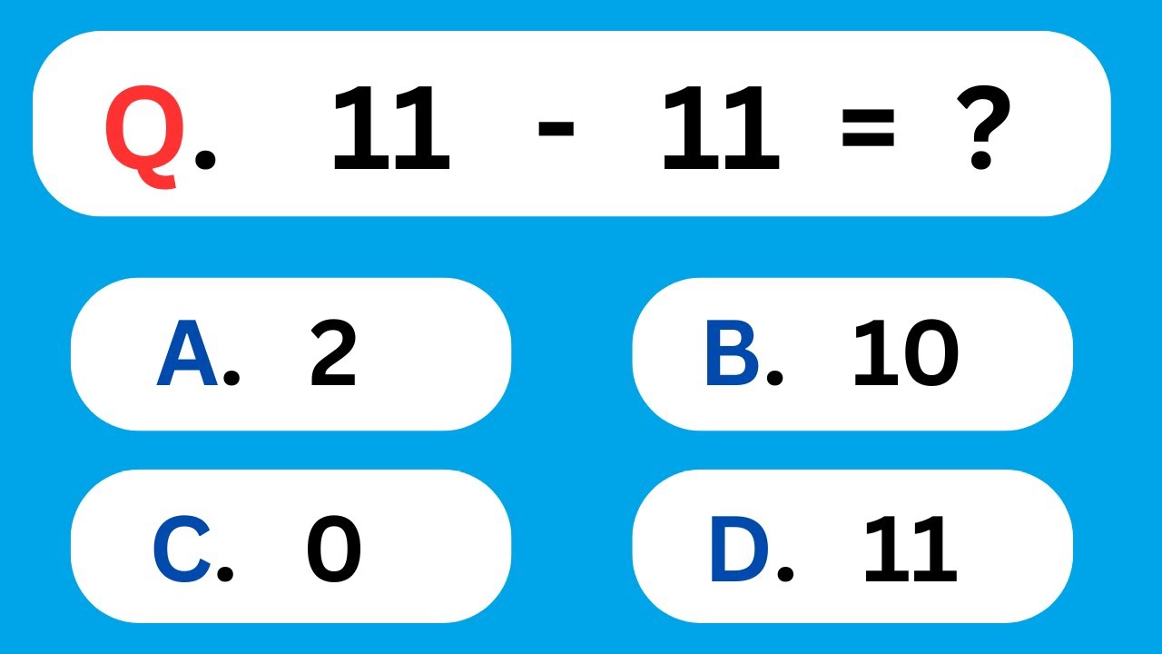 Basic Subtraction |Math Quiz for Kids|Subtraction for kids|Subtraction ...
