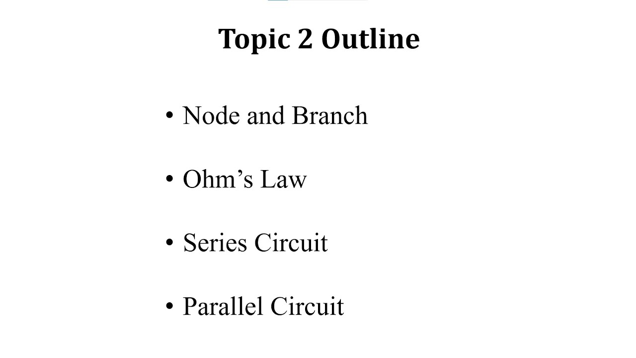 Topic 02 (Part A): Basic Concepts & Ohm's Law - YouTube