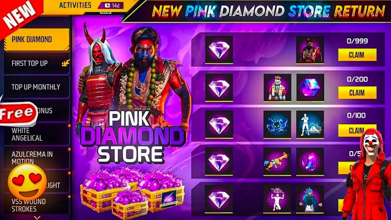 Pink Diamond 🥳 Store Event Free Fire 🤯| Free Fire New Event | FF New ...