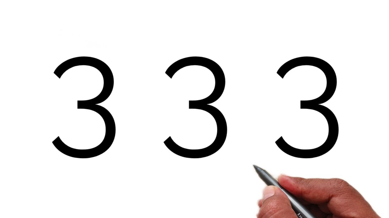 How to draw fish from number 333 | easy fish drawing with number | fish ...