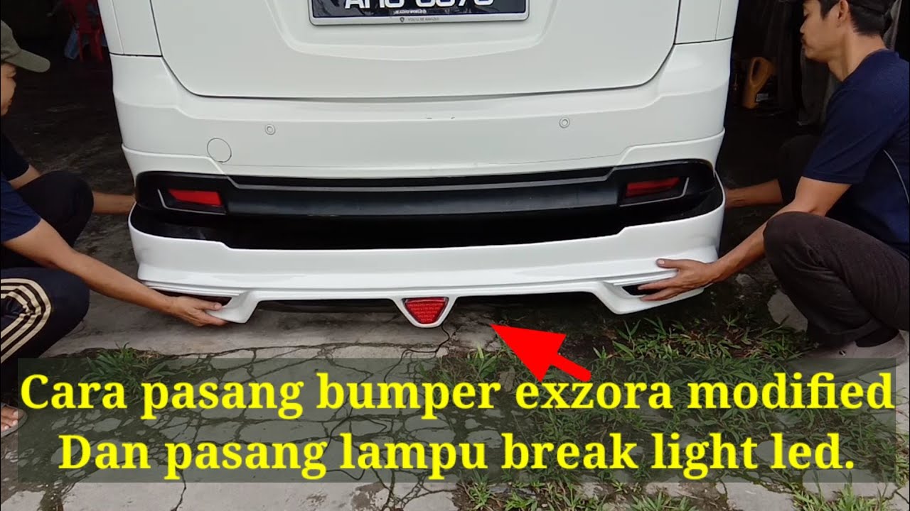 Pasang bumper exora dan cara pasang Led break light. - YouTube