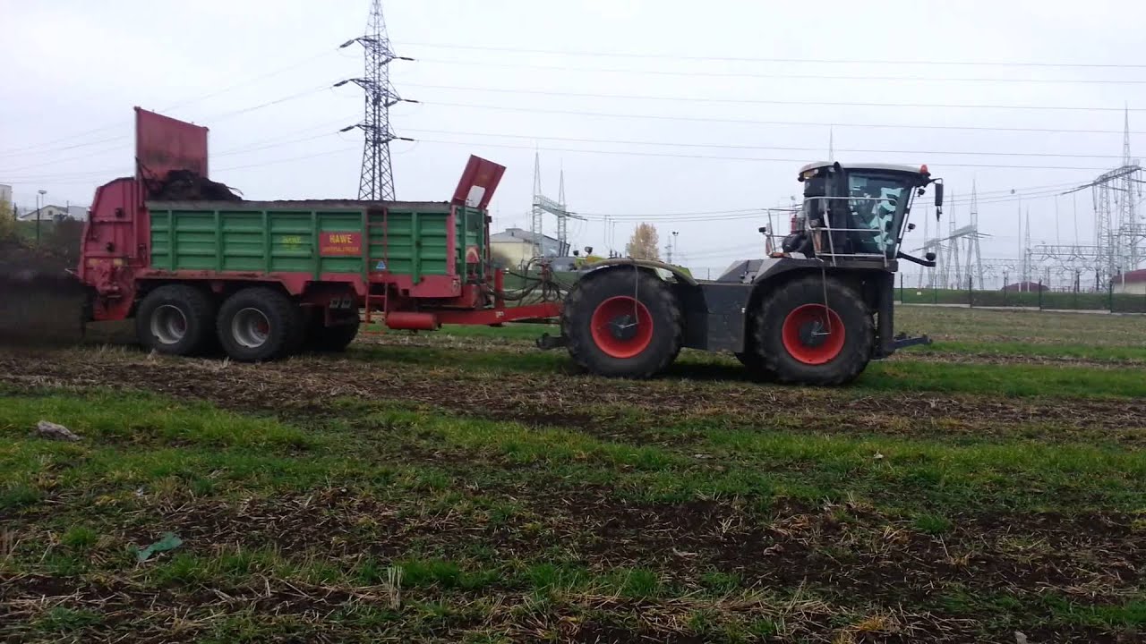 Claas Xerion Saddle Trac 3800 and Hawe - YouTube