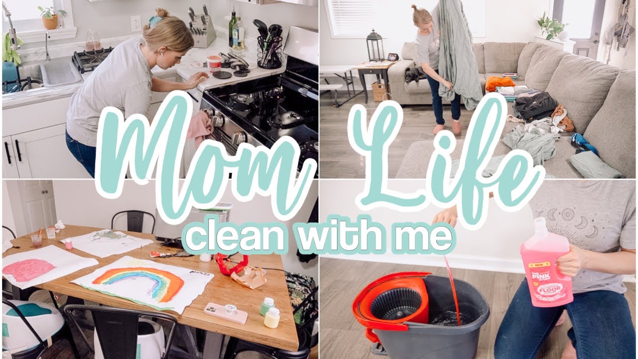 MOM LIFE CLEAN WITH ME // SPRING CLEANING MOTIVATION // SUNDAY RESET ...