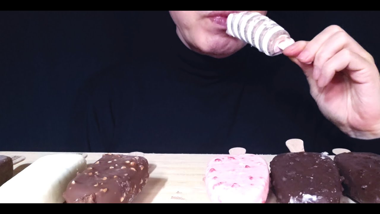 ASMR MUKBANG, Chocolate Ice Cream, Clédor, Hershey's, and Seoju, 초콜릿 ...