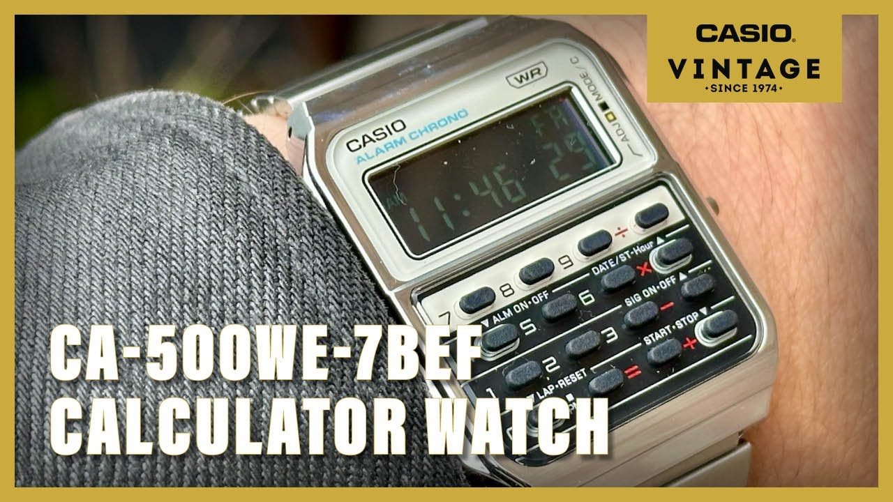 Unboxing The Casio Vintage Calculator CA-500WE-7BEF - YouTube