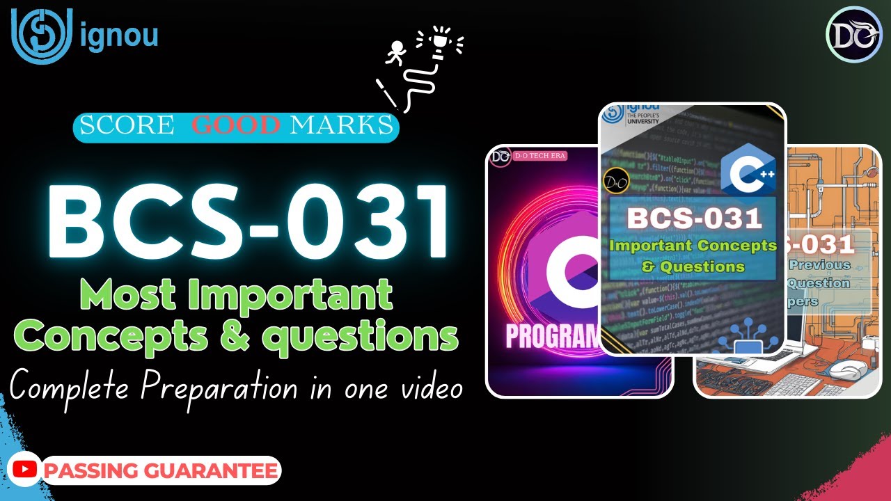 Complete Preparation of BCS-031 | BCS-031 Important Questions ...
