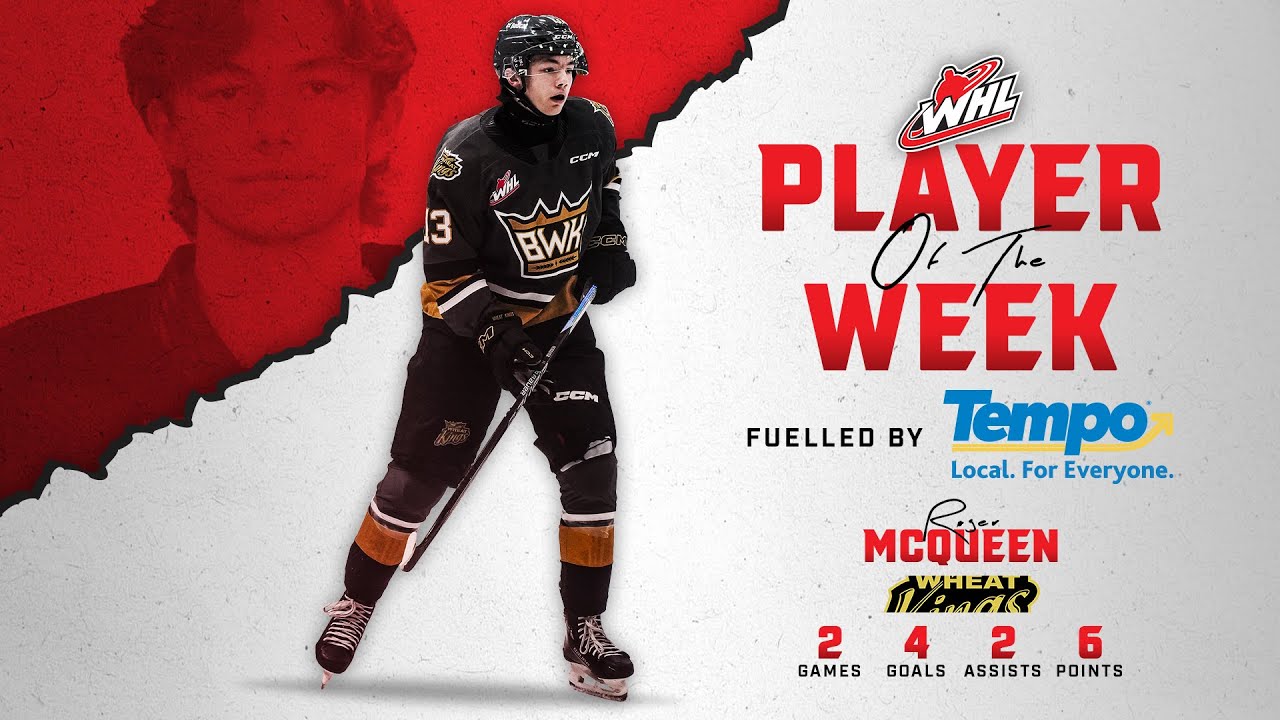 WHL Player of the Week – Roger McQueen - YouTube
