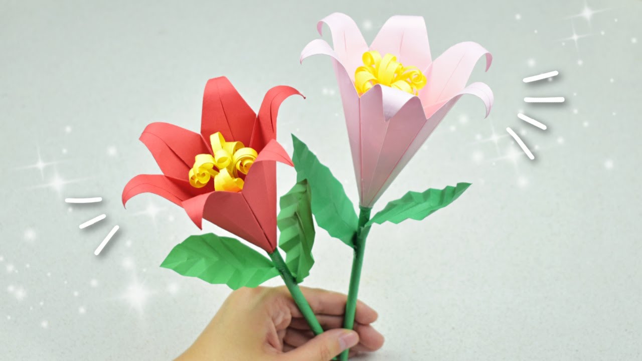 Lirio de Papel - Origami Fácil - YouTube