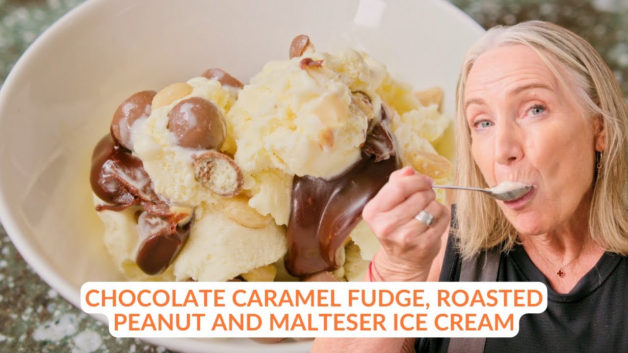Caramel Choc Fudge, Peanut & Malteser Ice Cream: Decadent Comfort Food ...