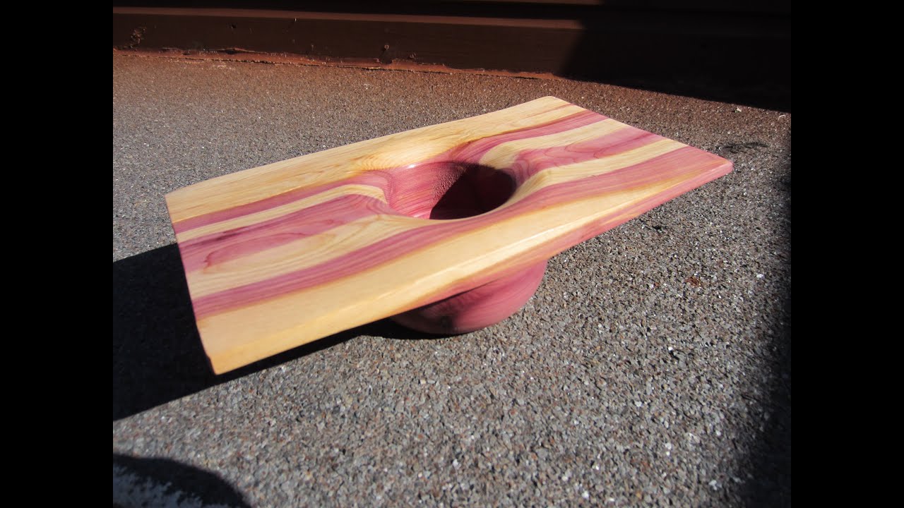 Woodturning a Square Winged Red Cedar Bowl - YouTube