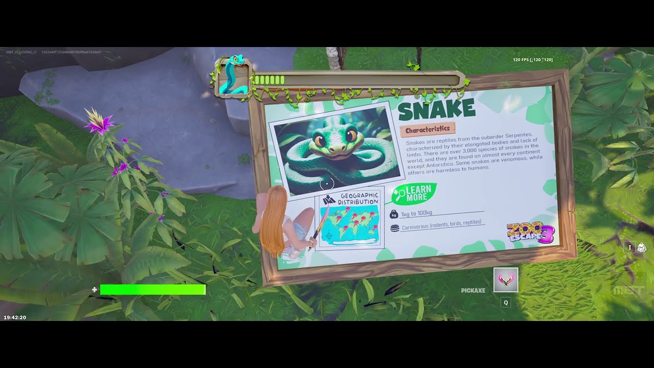 FORTNITE ZOO ESCAPE 3 🐊 7 OF 40 SNAKE MAP CODE: 0754-0155-3220 - YouTube
