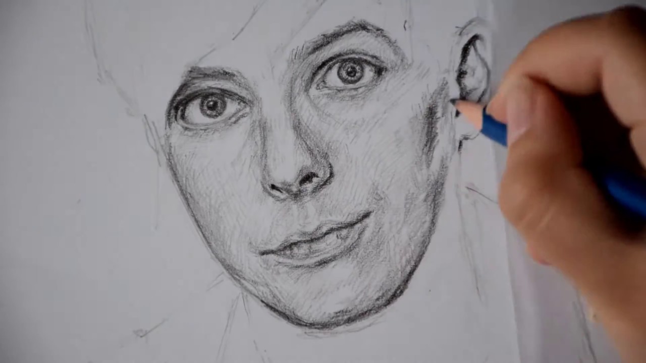 Speed Drawing - Phil Lester - Pencil Sketch - YouTube