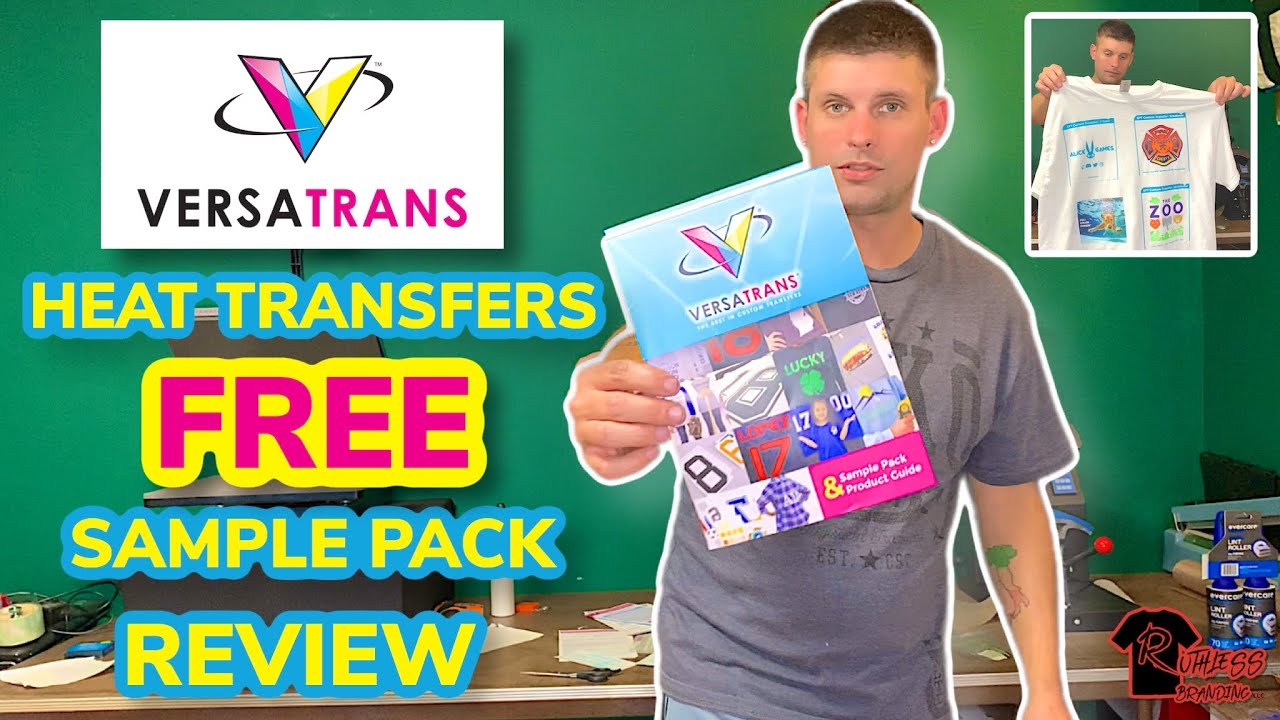 TRYING OUT VERSATRANS HEAT TRANSFERS ( heat transfer free sample pack ...