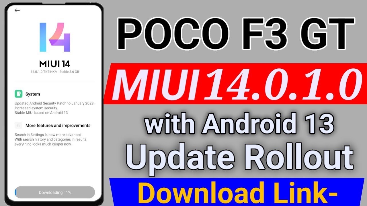 Poco F3 GT MIUI 14.0.1.0 New Update Rollout with Android 13 | Poco F3 ...