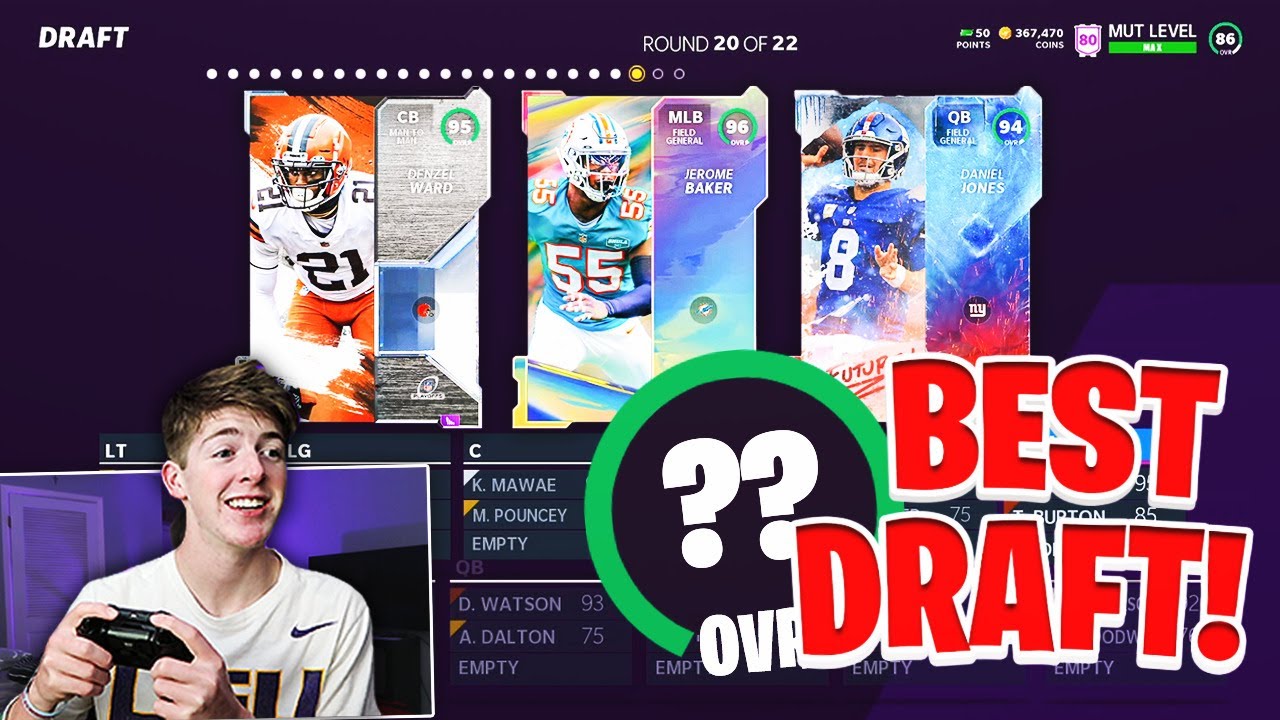 I Drafted The *BEST* Madden Team Possible... Madden 21 MUT Draft - YouTube