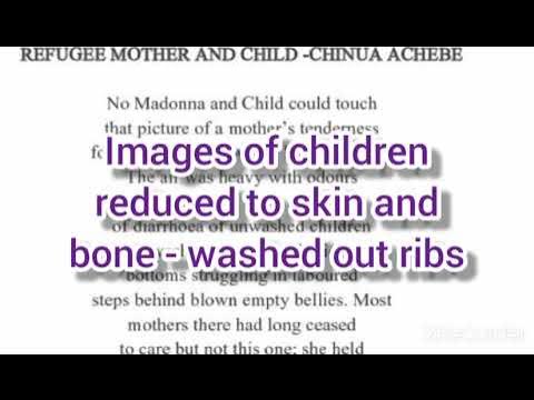 Refugee Mother and Child | Chinua Achebe | Explained by Dr. Gem Cherian ...