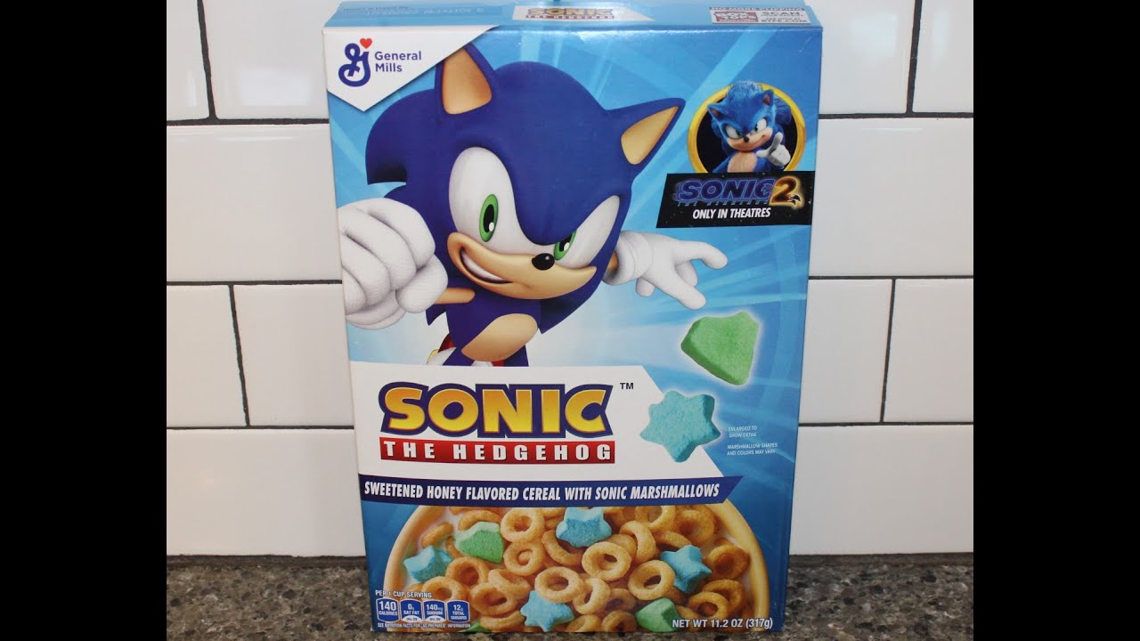 Sonic The Hedgehog Sweetened Honey Flavored Cereal with Sonic ...