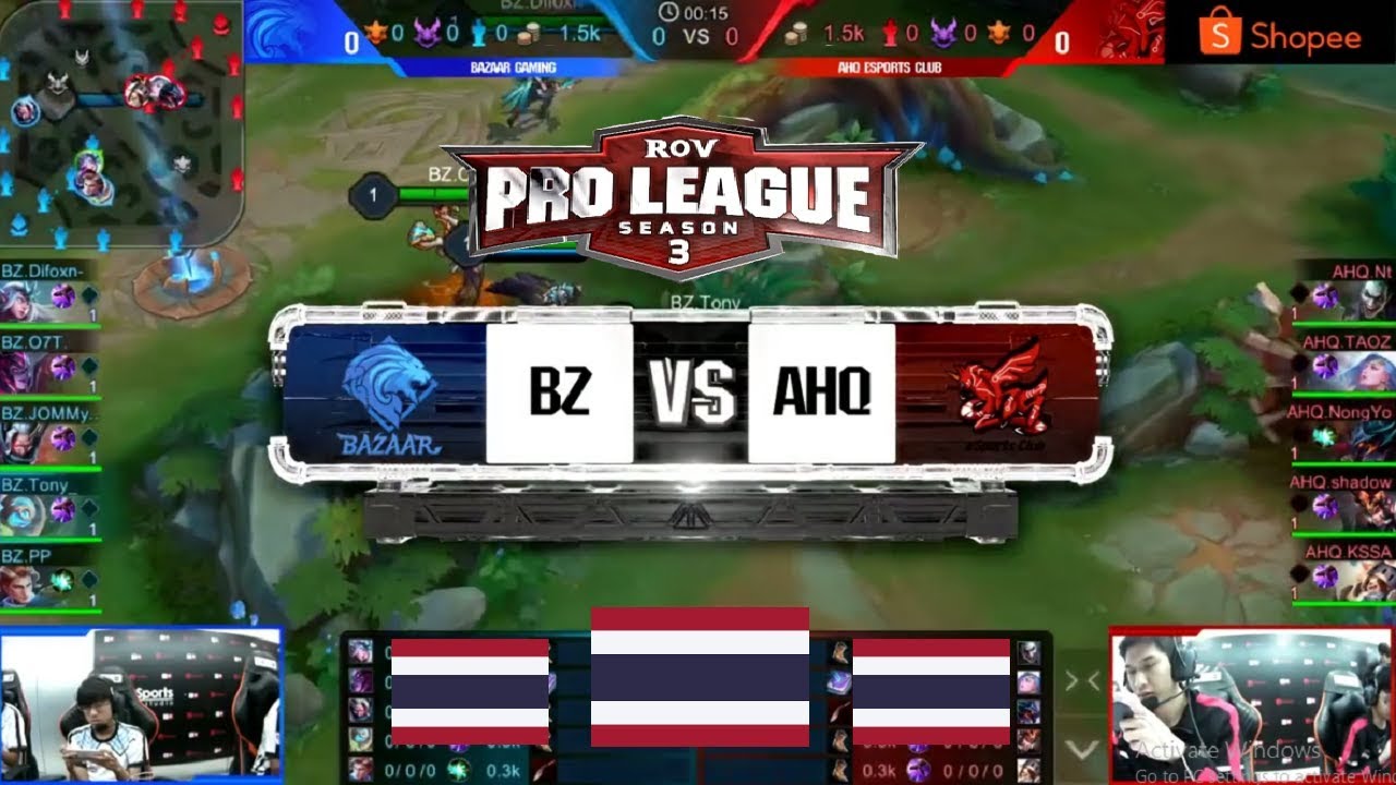AOV Pro League 2019:Bazaar Gaming vs AHQ Esports Club_Group Stage|Arena of valor series - YouTube