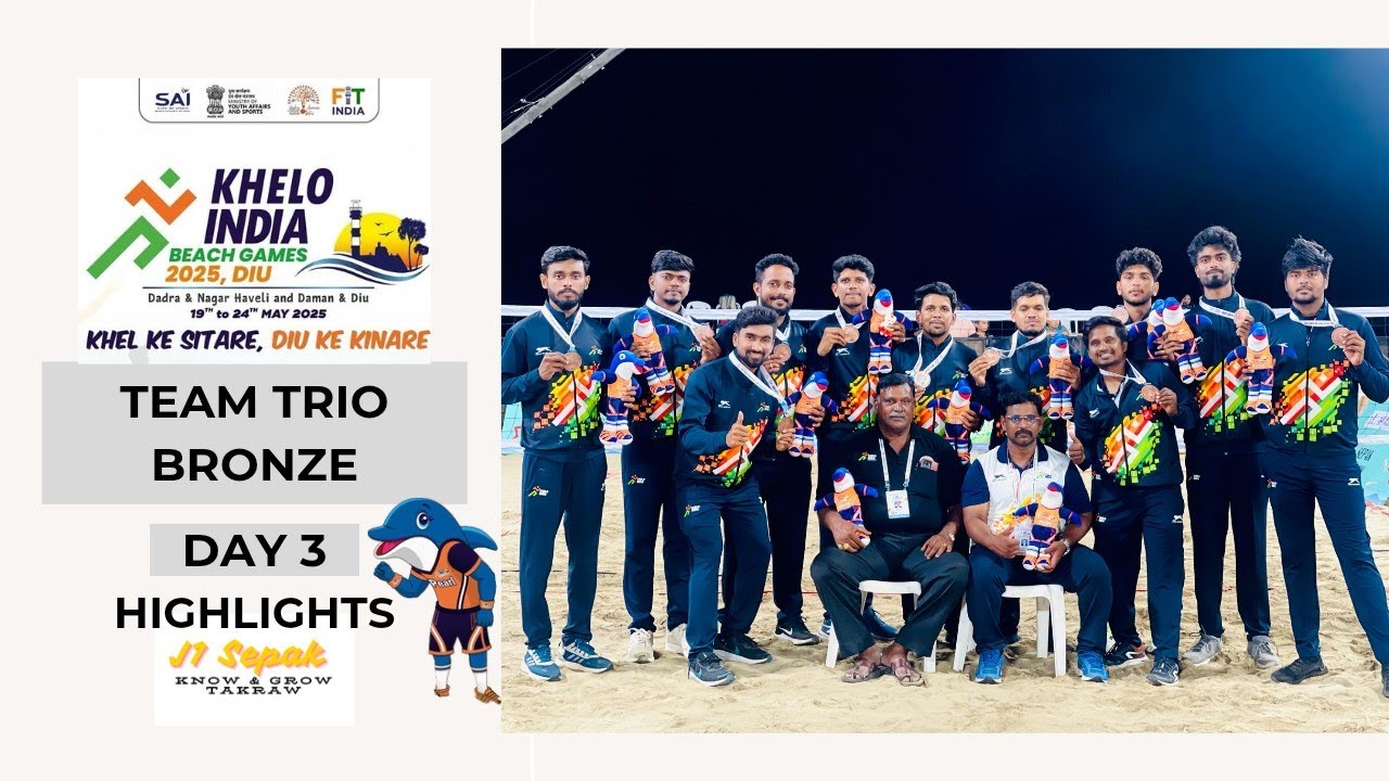 DAY 3 TRIO SEMIS TAMILNADU | TEAM TRIO🥉 | KHELO INDIA BEACH GAMES ...