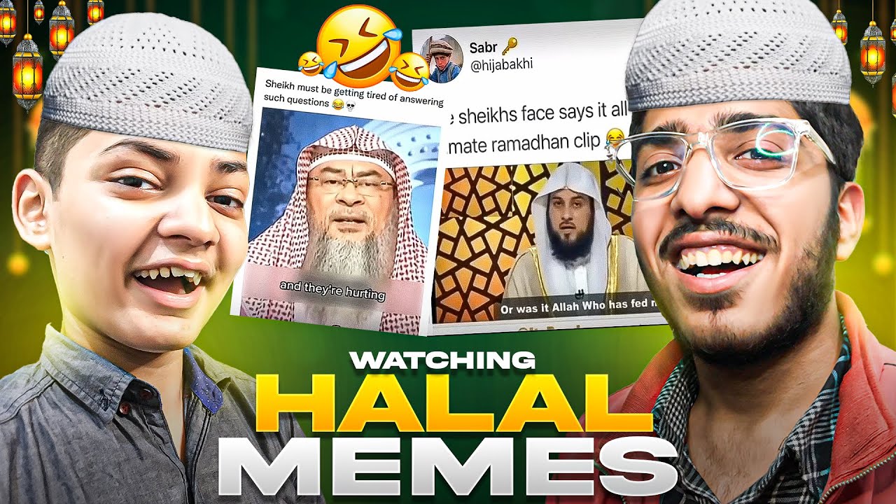 Watching Funny HALAL MEMES ft. My Brother 😄 Ramadan Special - YouTube
