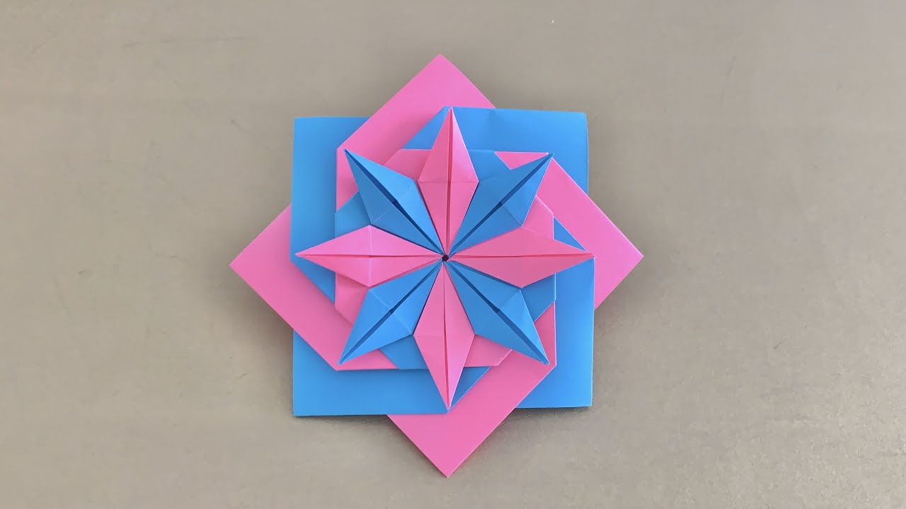 MODULAR ORIGAMI FLOWER - YouTube